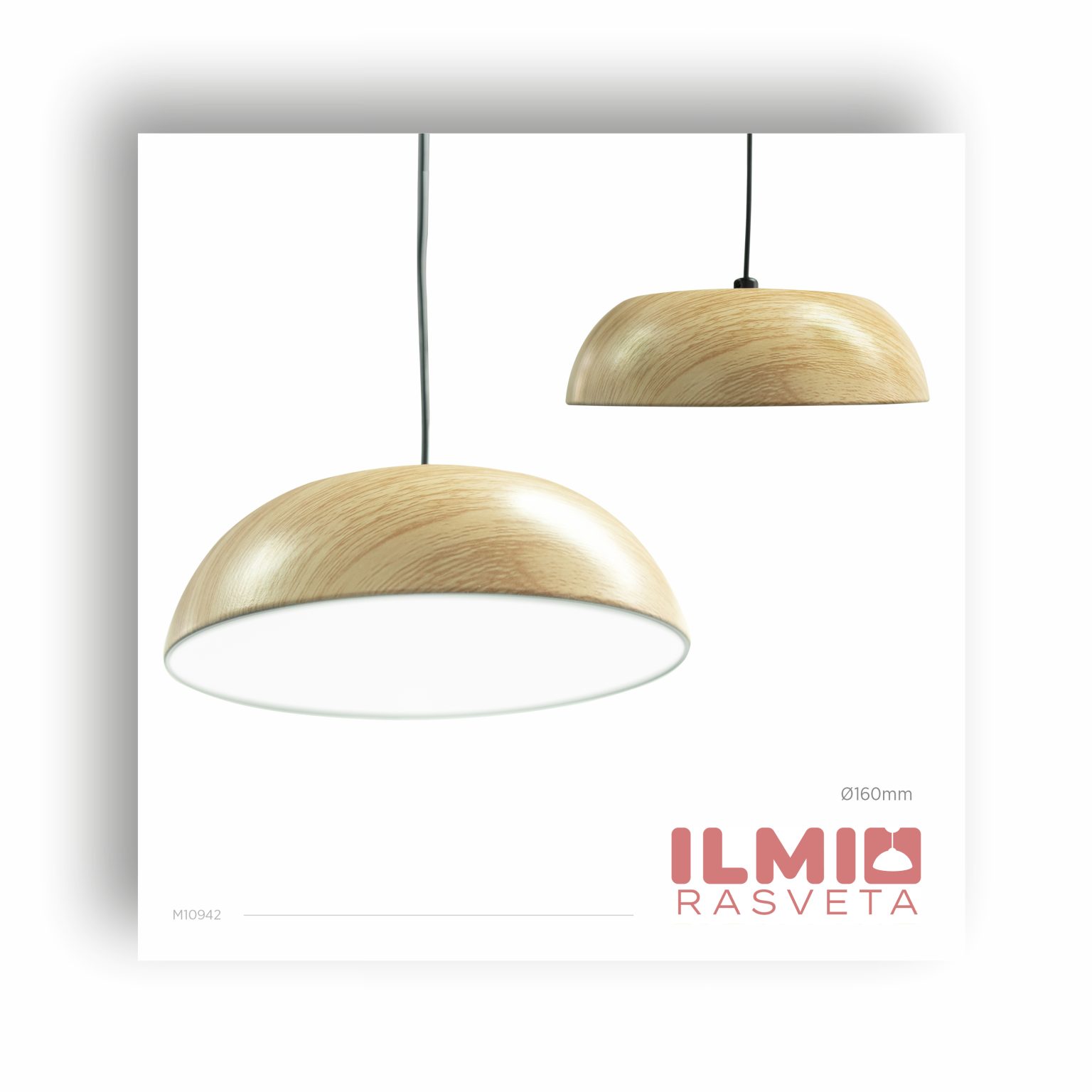 LED visilica M10942 8W 3000K svetlo drvo | ILMIO